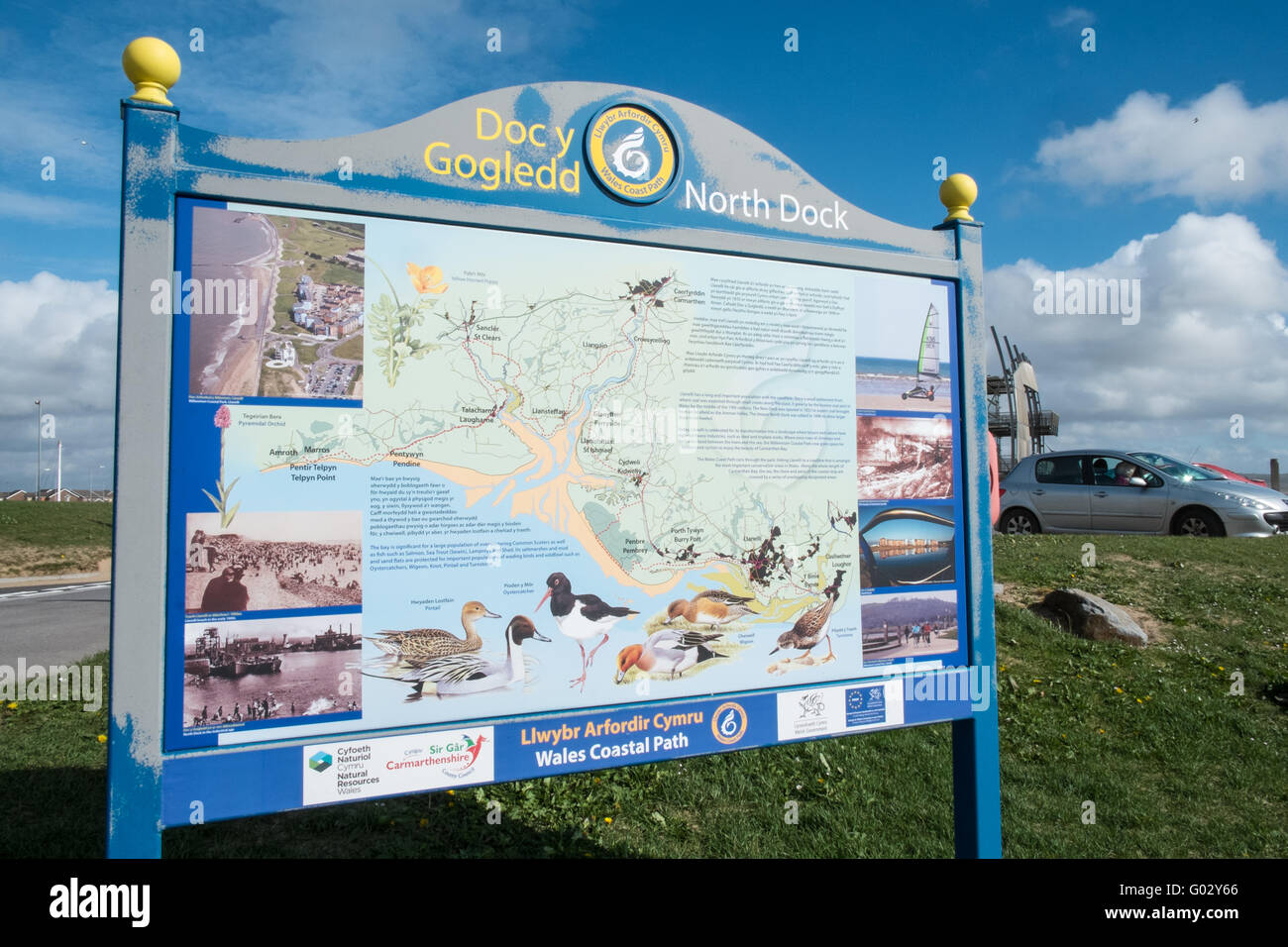 North Dock information board At Llanelli Beach front,Carmarthenshire ...
