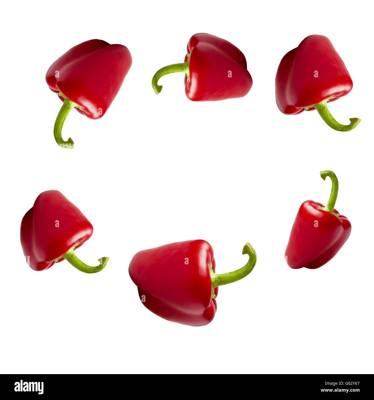 Red peppers in a ring Stock Photo - Alamy