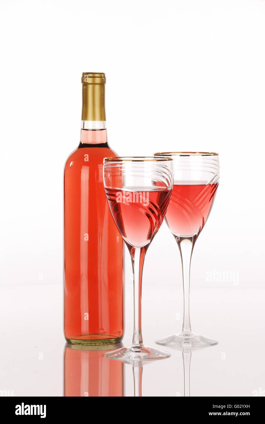 White zinfandel wine bottle hi-res stock photography and images - Alamy