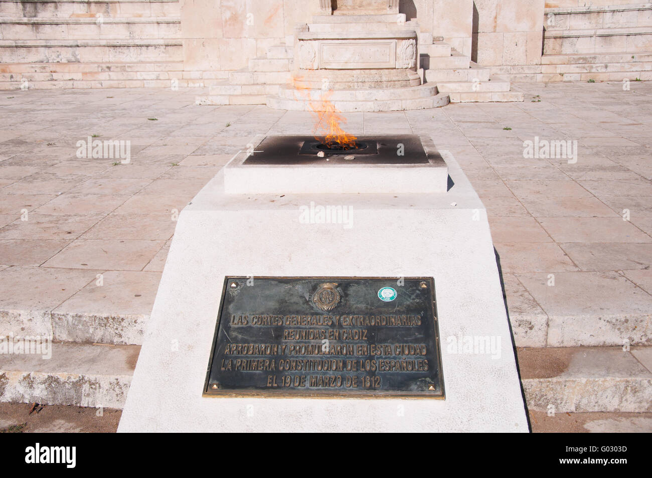 Commemoration of the first Spanish constitution, promulgated in Cadiz ...