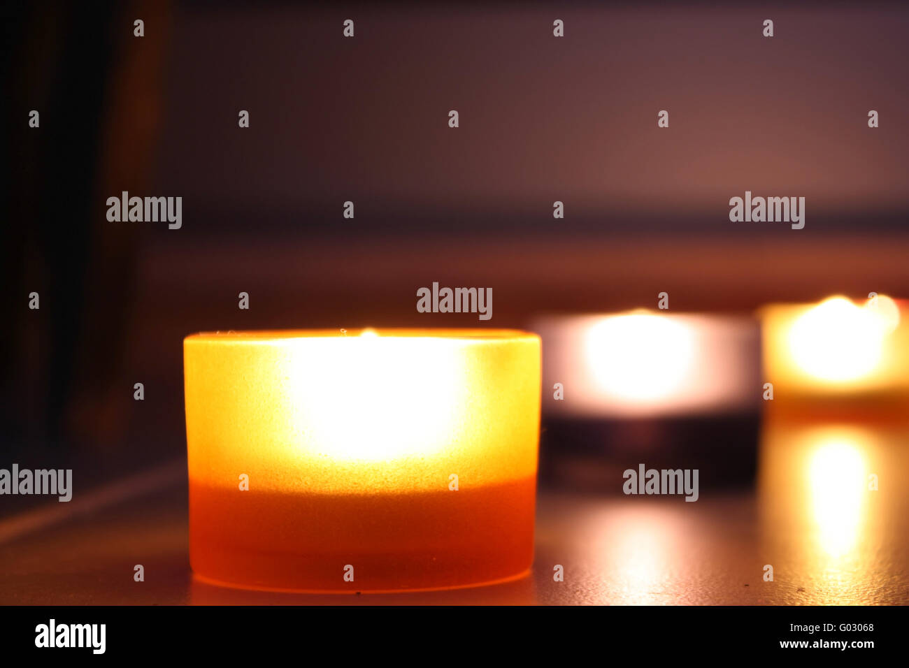 Peaceful Candle Lights Stock Photo - Alamy
