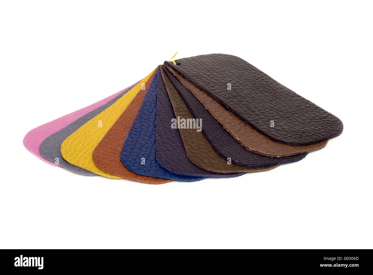 Leather Sample Colors Catalogue Stock Photo - Alamy