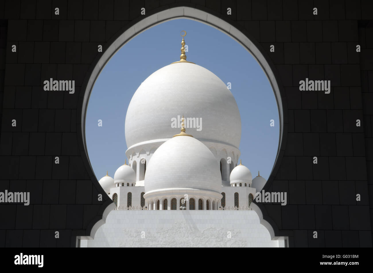 Abu Dhabi Sheikh Zayed Grand Mosque at Cupola Stock Photo - Alamy