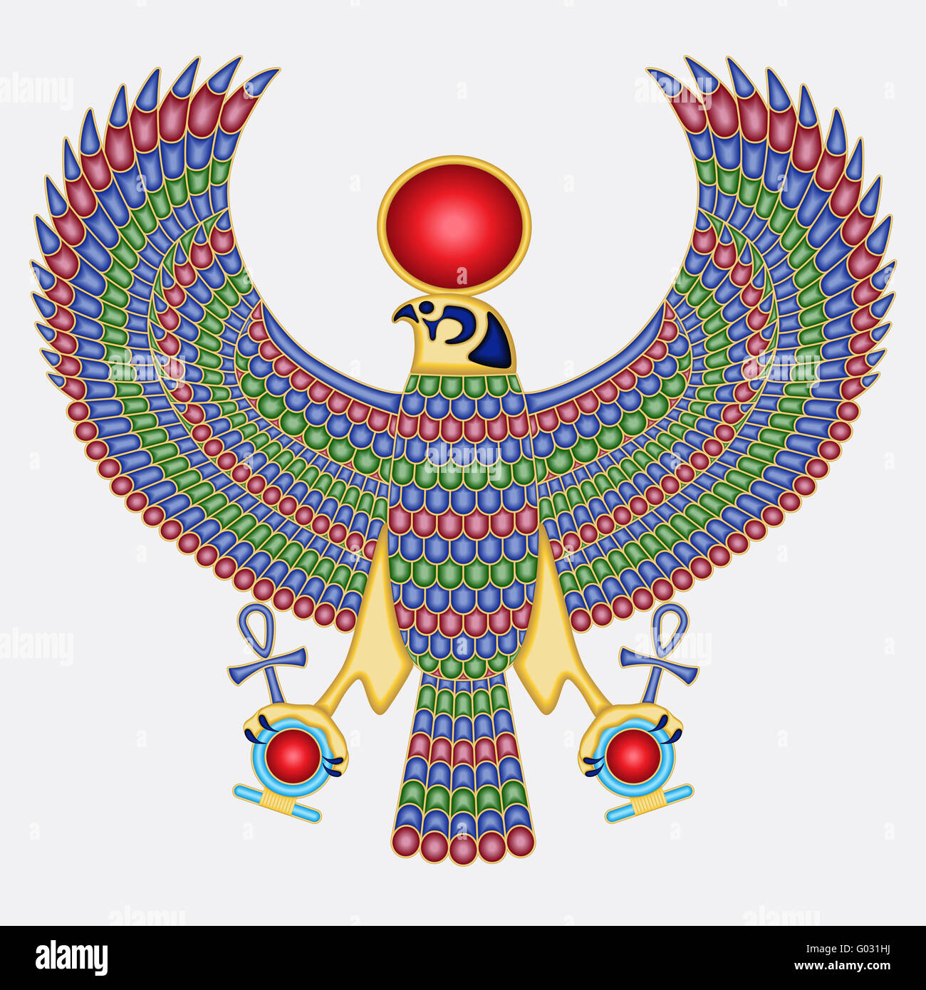 Egyptian falcon pectoral Stock Photo - Alamy