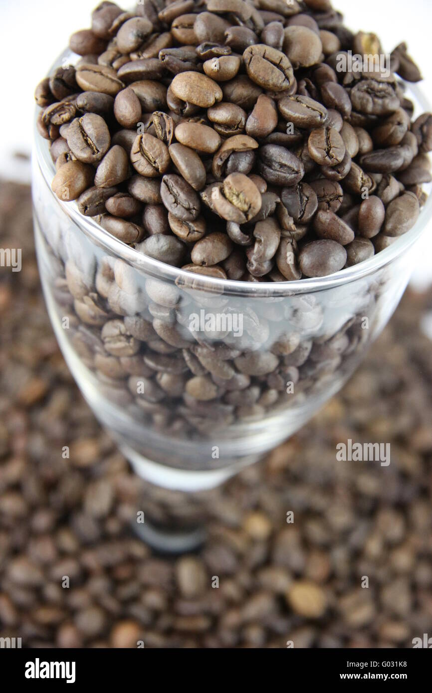 Glass coffee beans Stock Photo - Alamy