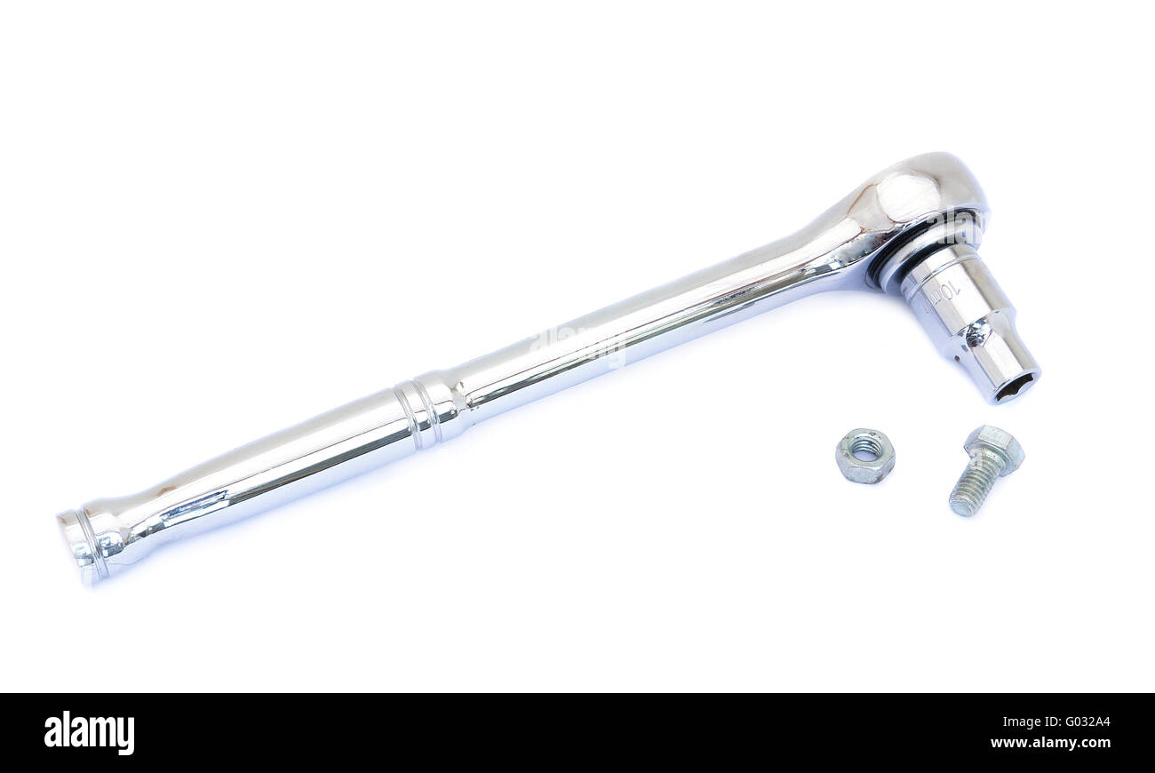 Shiny spanner wrenches with shadow isolated on white Stock Photo - Alamy