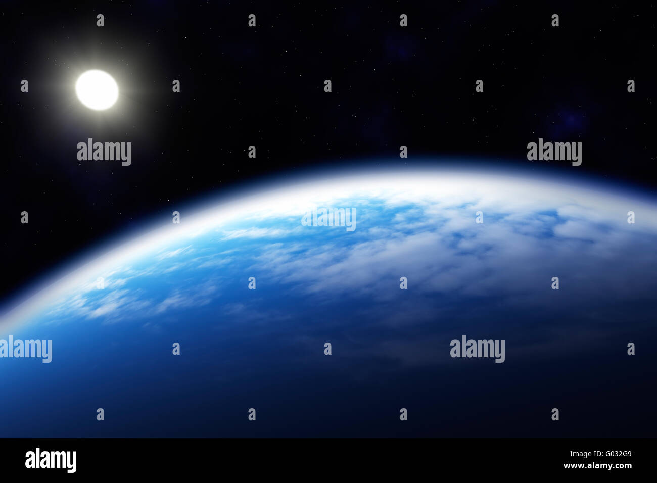 northern area of the Earth, the Arctic, with sun background Stock Photo ...