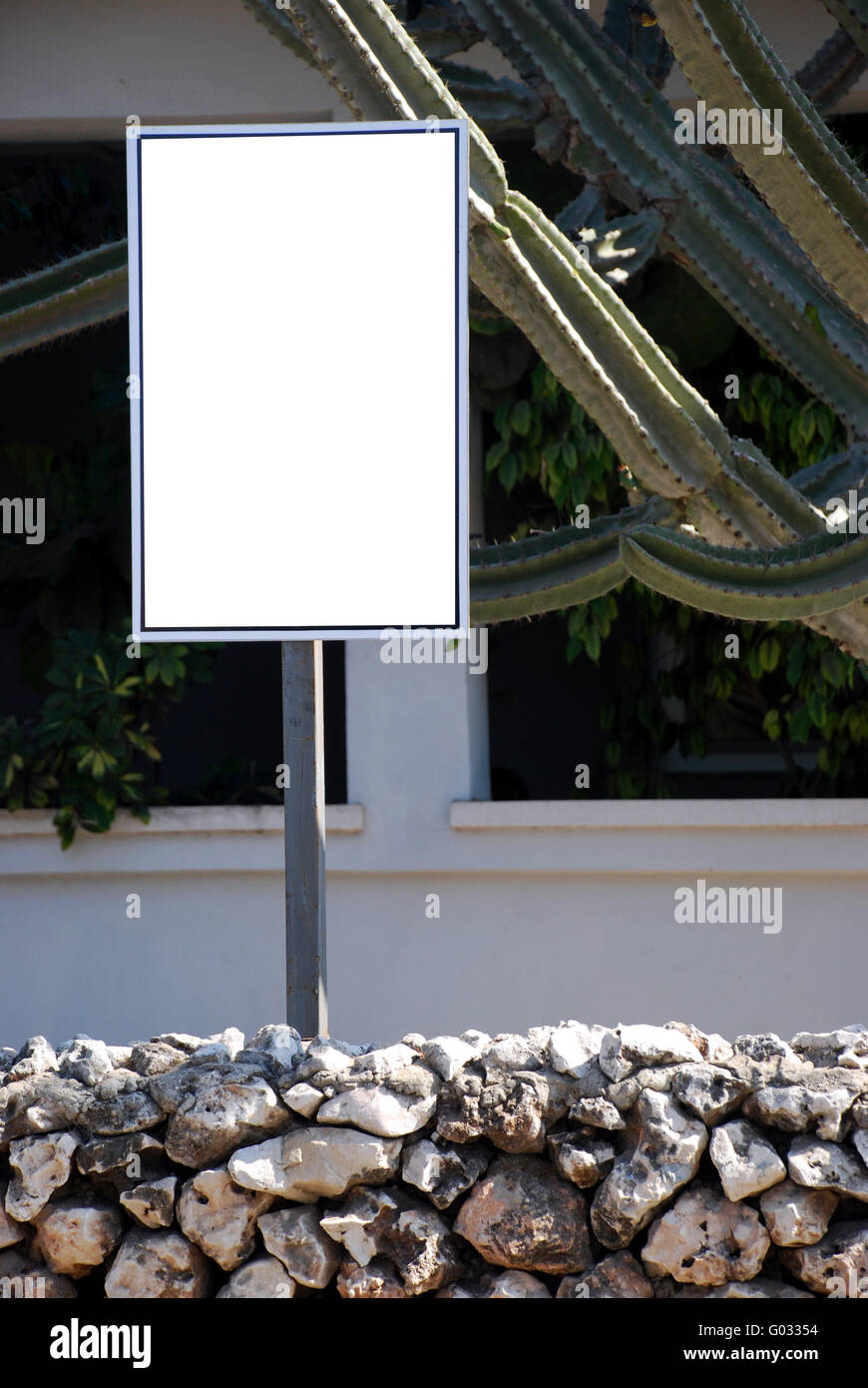 Blank white street sign with a copy space area Stock Photo - Alamy