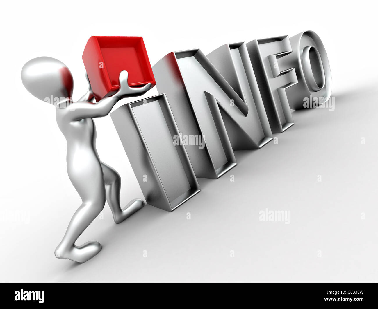 Men with text info on white isolated background Stock Photo - Alamy