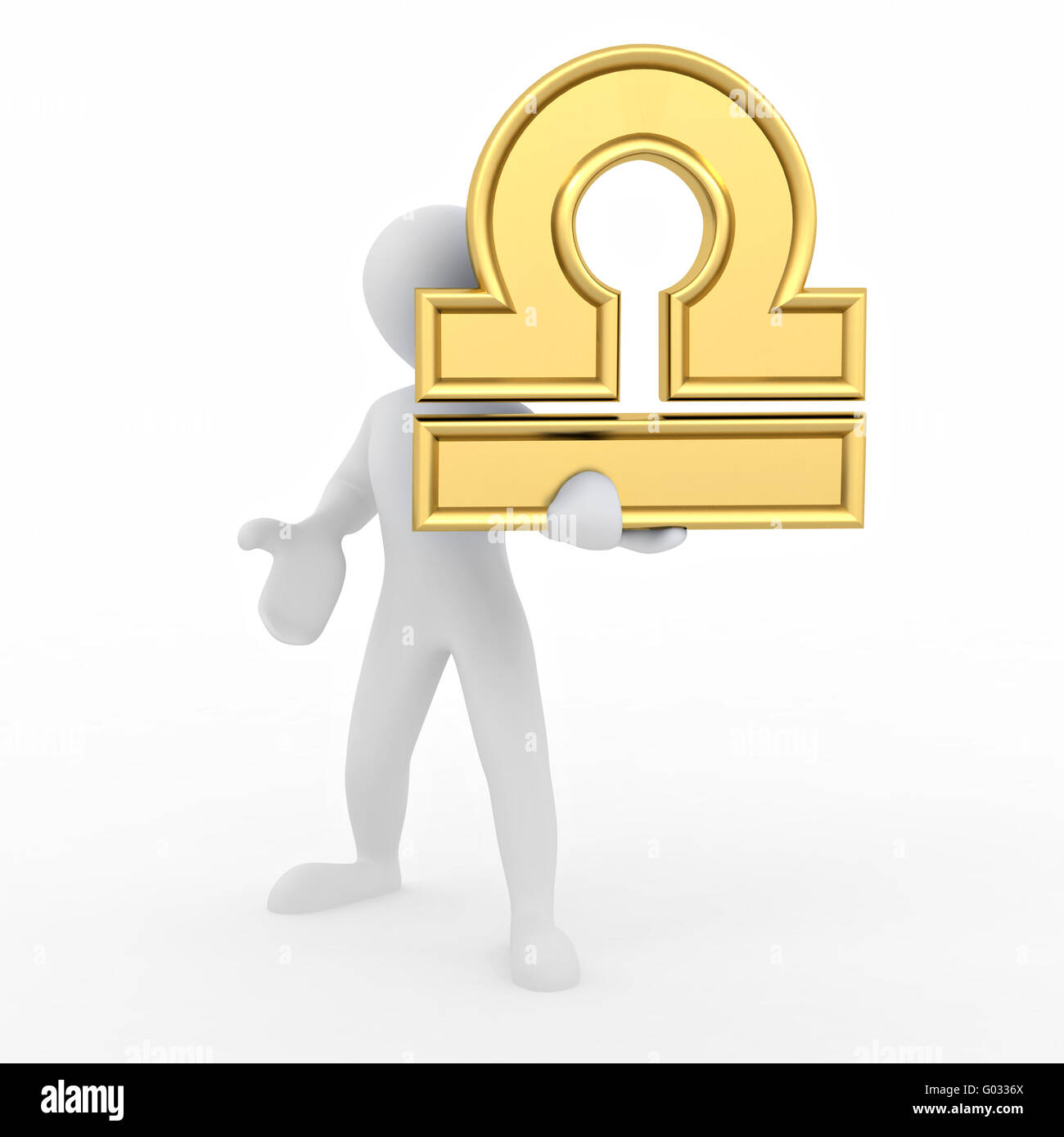 Libra. Man with astrological symbol Stock Photo - Alamy