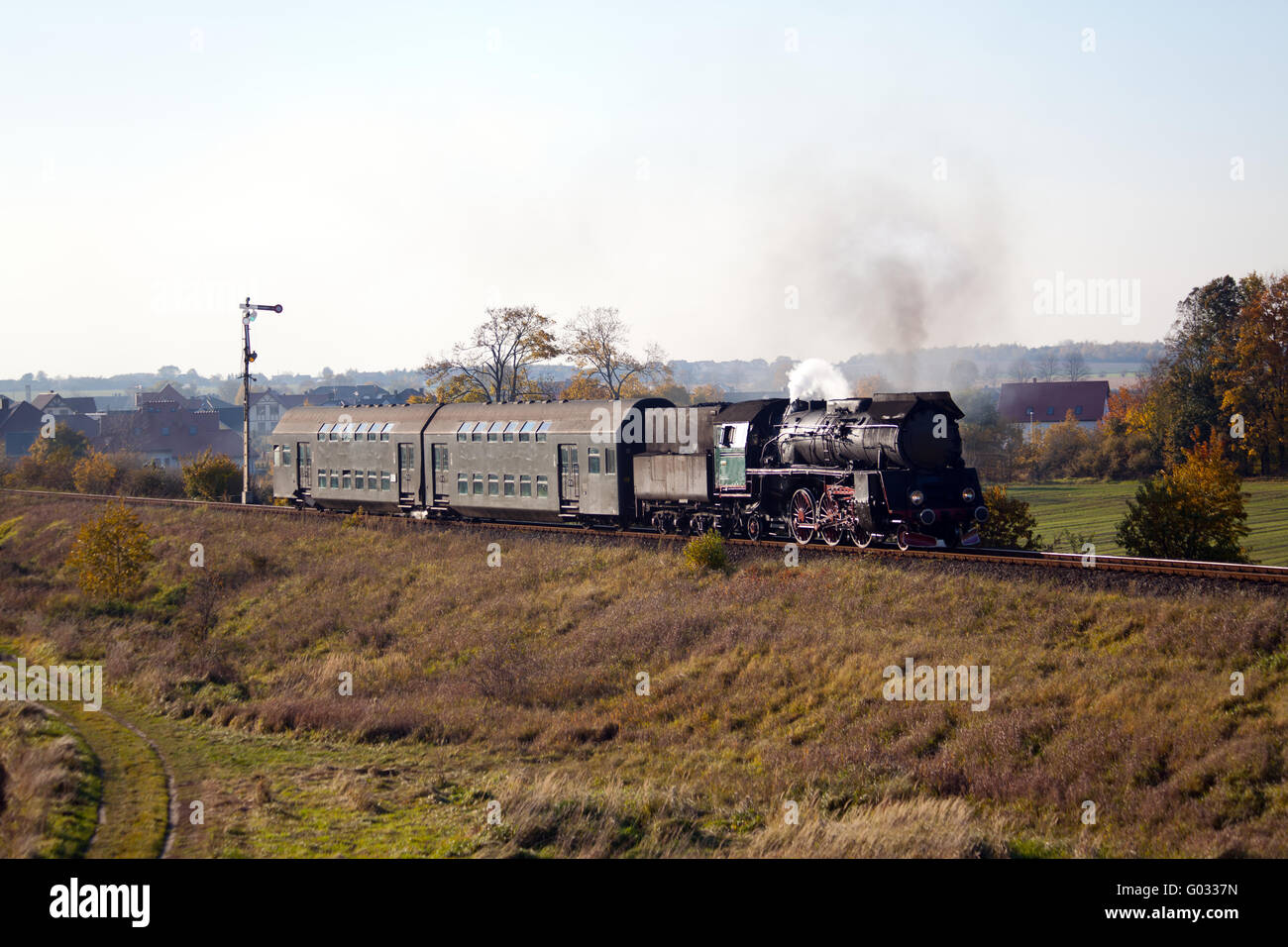 Steam railroad locomotive passing old hi-res stock photography and ...