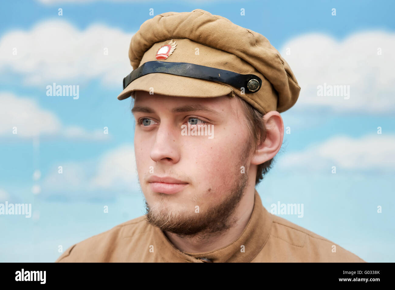 Portrait of soldier in retro style picture Stock Photo - Alamy