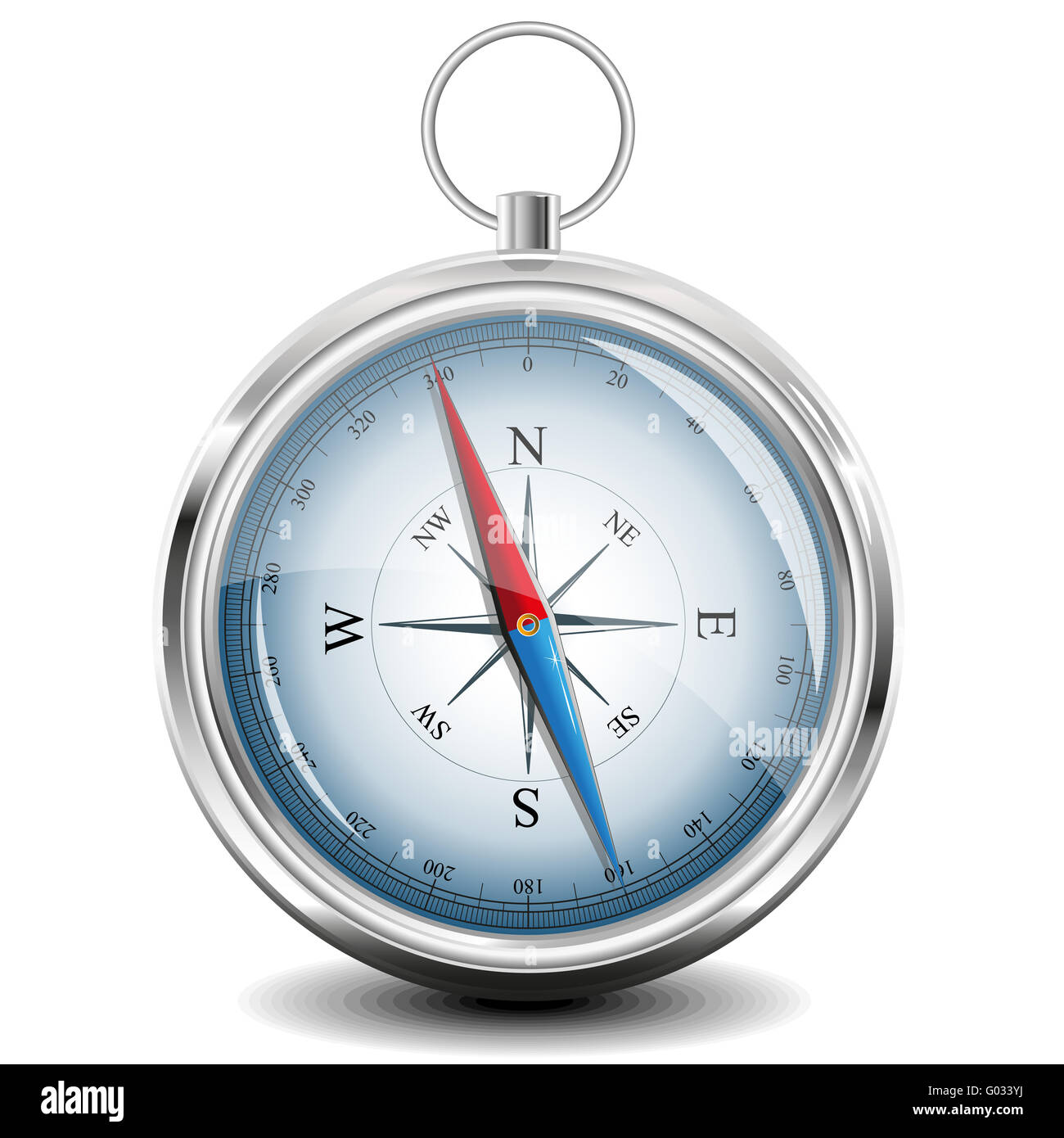 Compass with windrose. Vector Illustration Stock Photo - Alamy