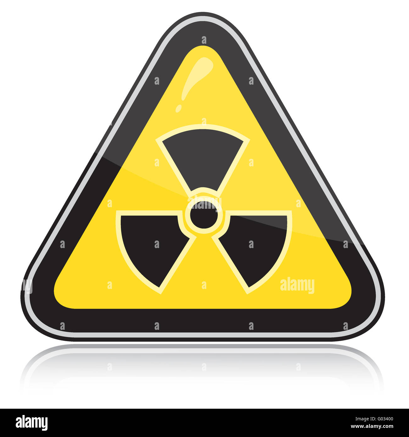 Warning radiation hazard sign Stock Photo - Alamy