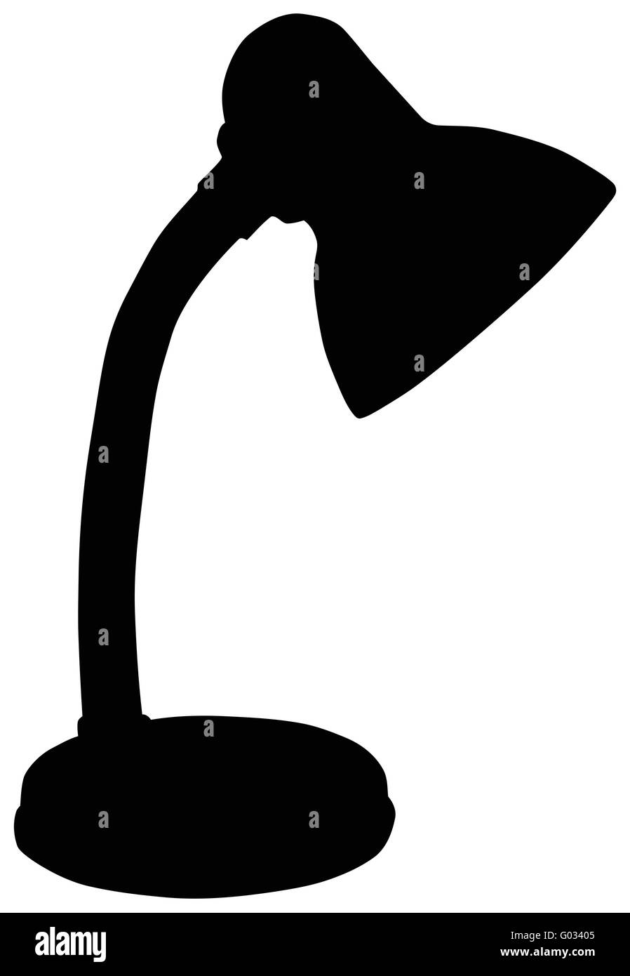 Silhouette of modern table lamp Stock Vector Image & Art - Alamy