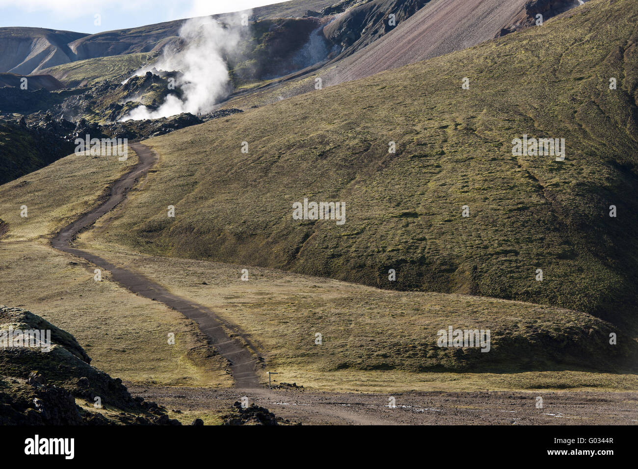 Iceland, fumaroles at Landmannalaugar Stock Photo - Alamy