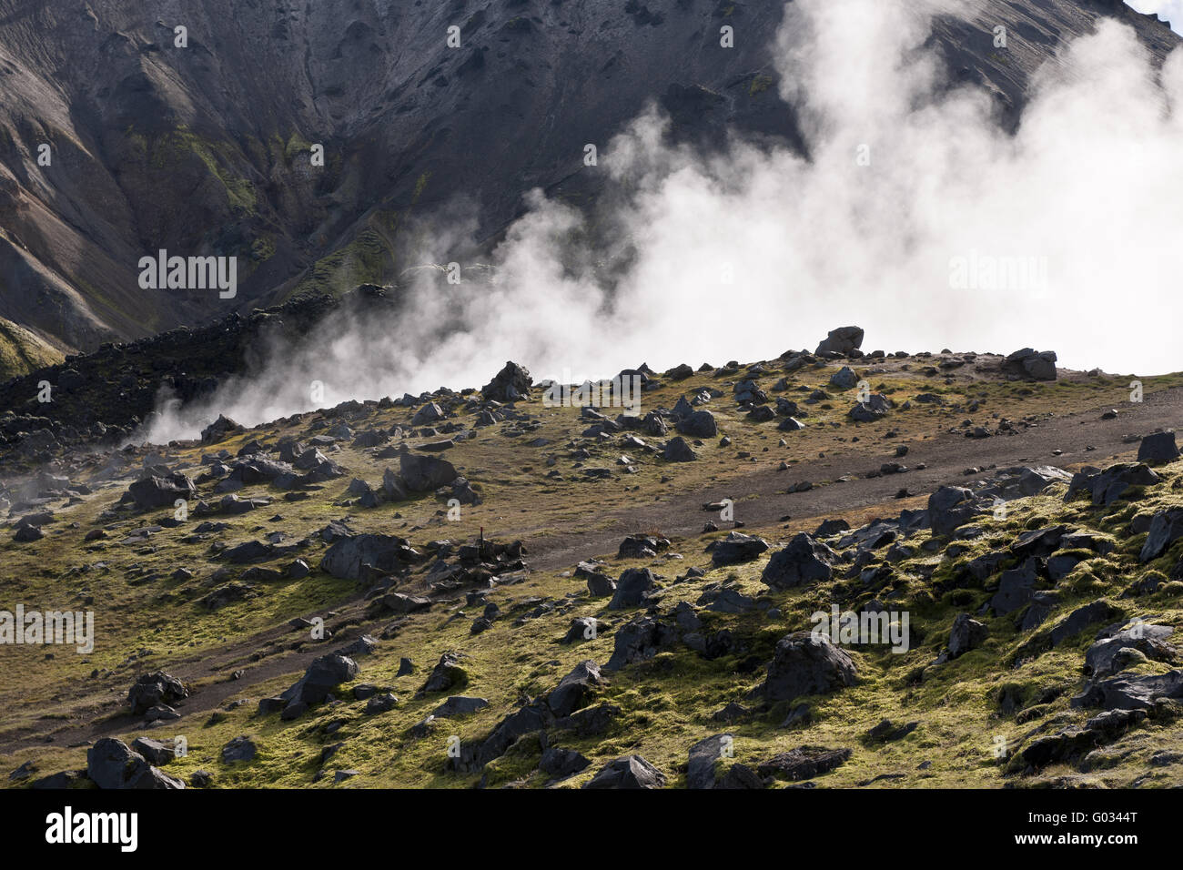 Iceland, fumaroles at Landmannalaugar Stock Photo - Alamy
