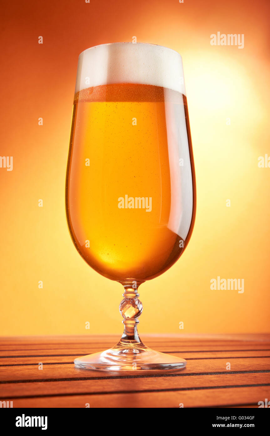 Beer in a glass Stock Photo - Alamy
