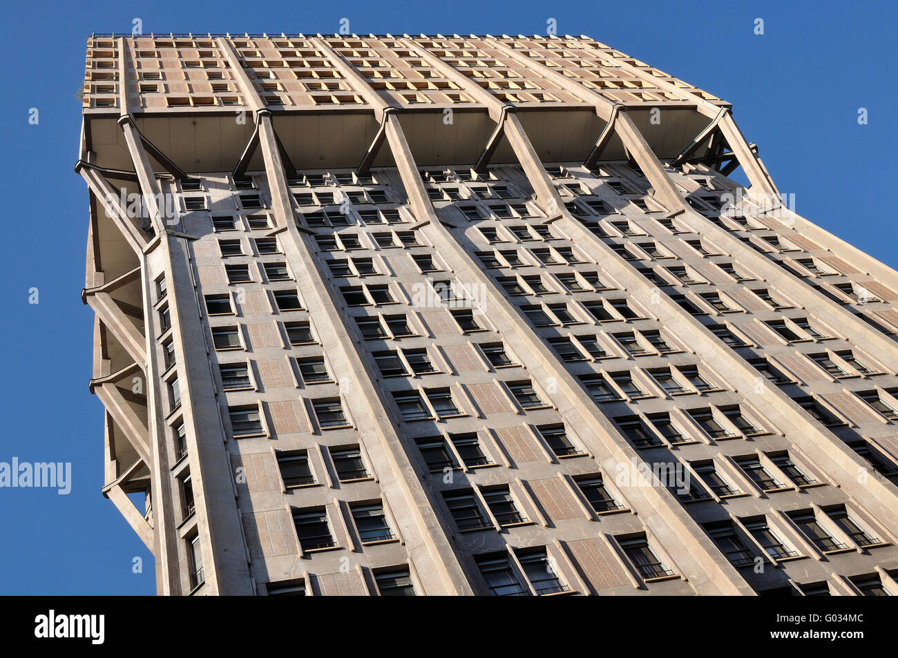 velasca tower south facade, milan Stock Photo - Alamy