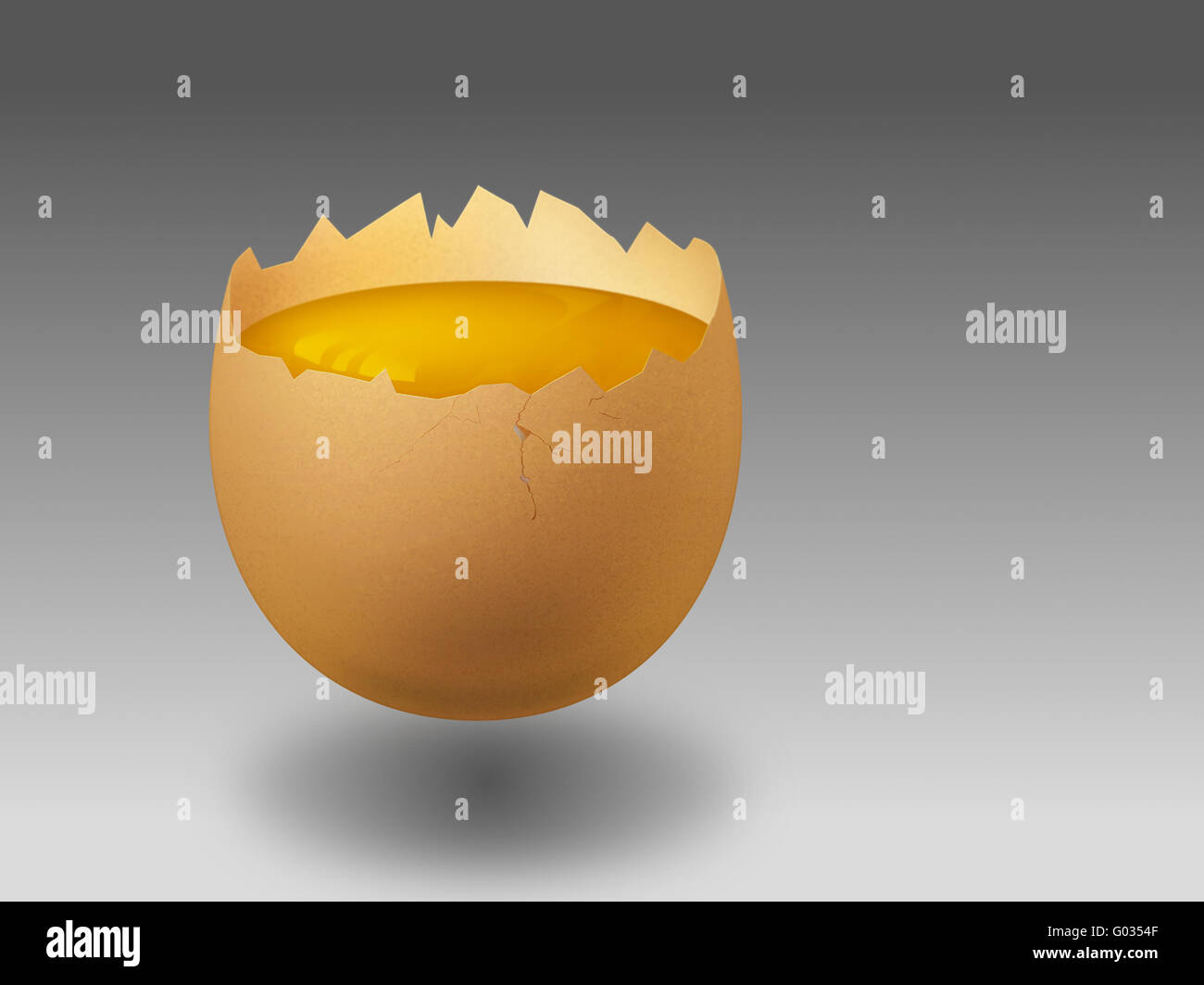 Raw egg cracked open hi-res stock photography and images - Alamy