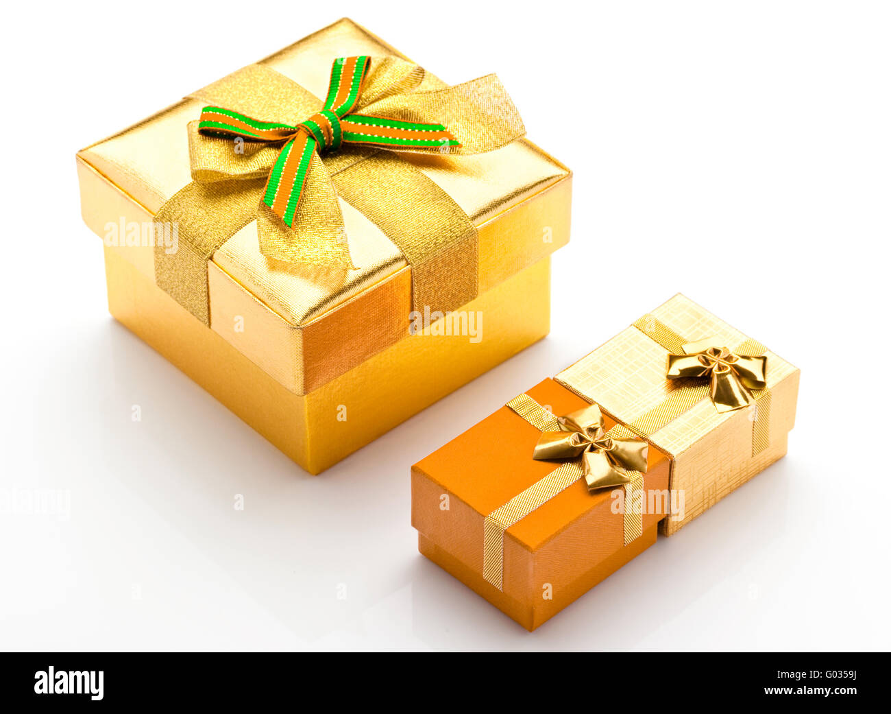 Beautiful boxes for gifts on a white background Stock Photo - Alamy