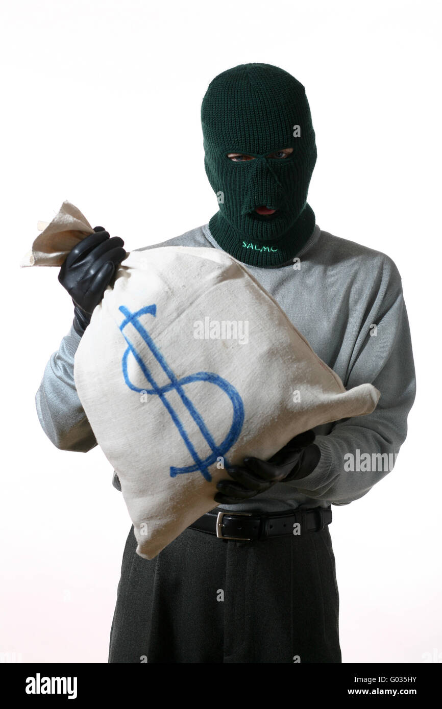 Man holding black sack hi-res stock photography and images - Alamy