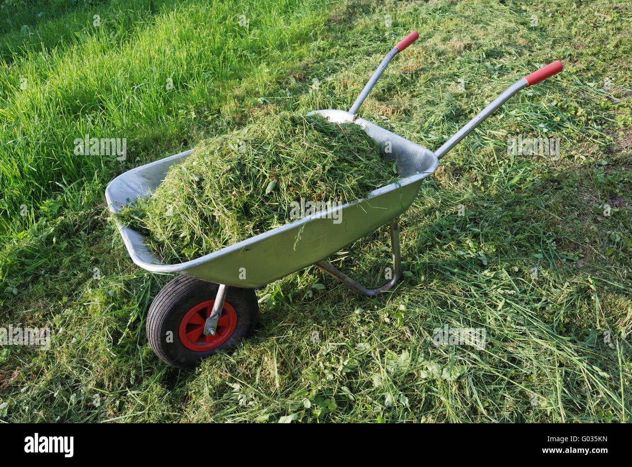 Wheelbarrow with the clippings hi-res stock photography and images - Alamy