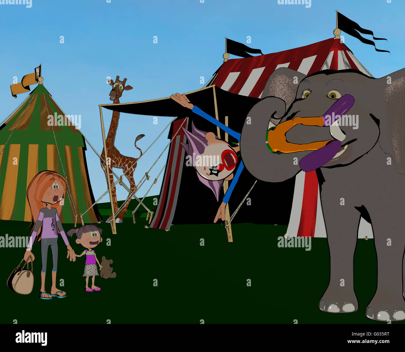 Unusual day at the Circus Stock Photo - Alamy
