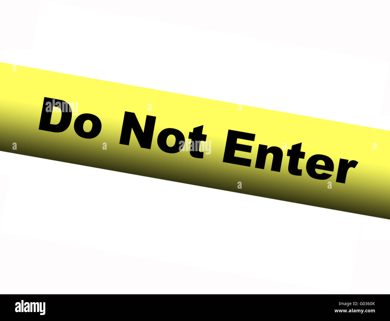 Blank Yellow Barrier Tape Stock Photo - Alamy