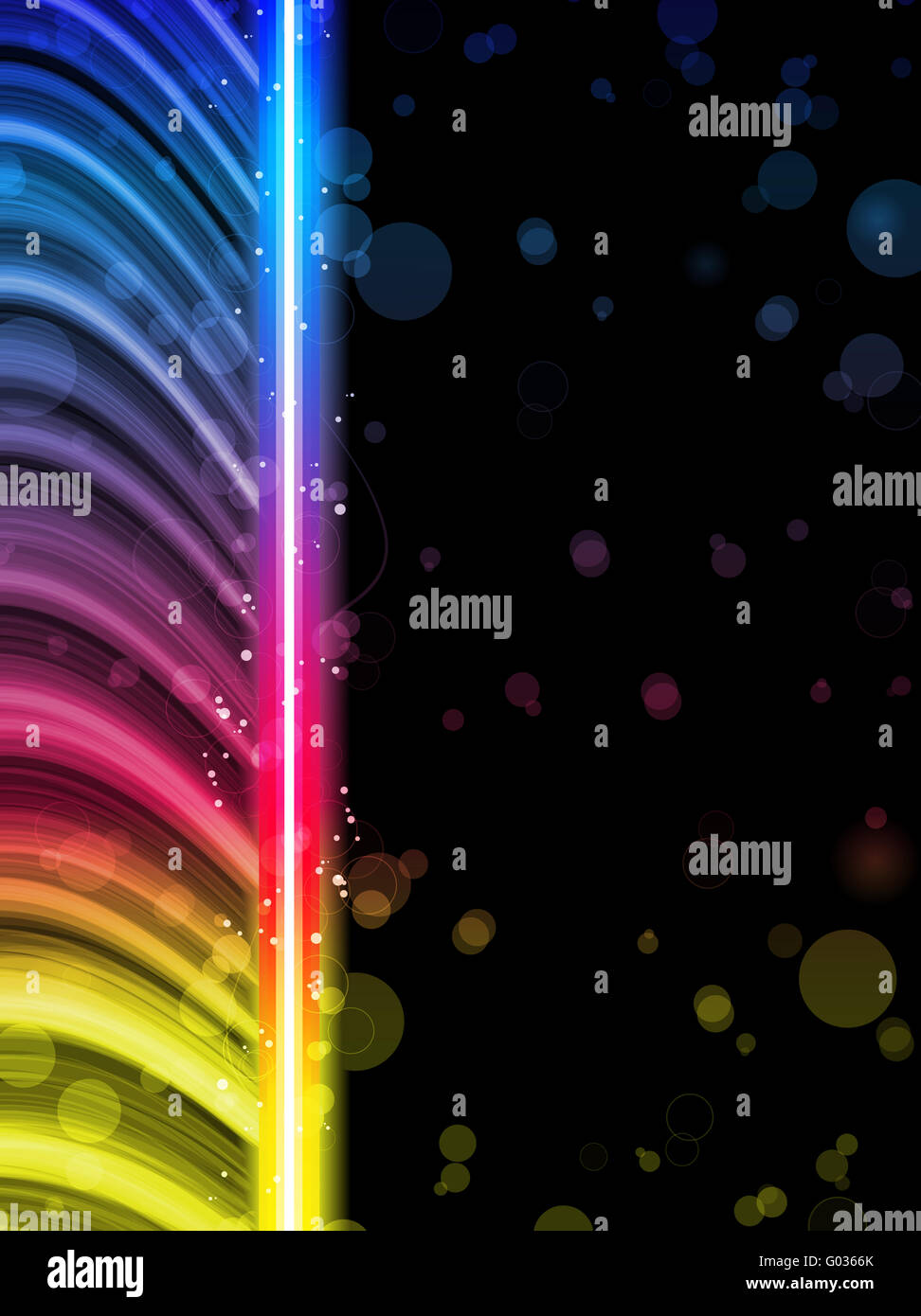Disco Abstract Colorful Waves on Black Background Stock Photo - Alamy