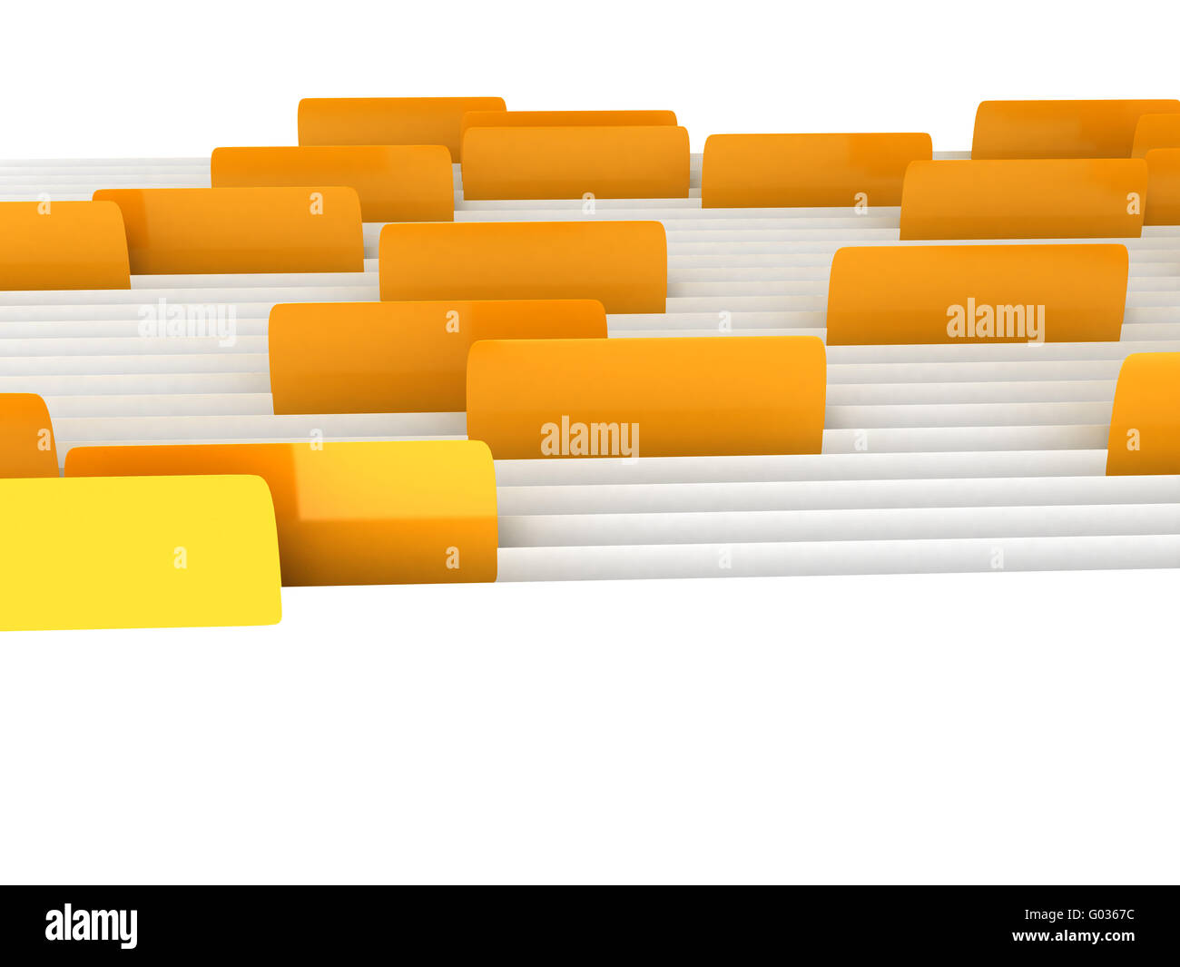 White folders with bookmarks over white background Stock Photo - Alamy