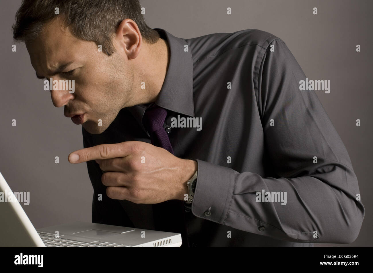 man and laptop Stock Photo - Alamy