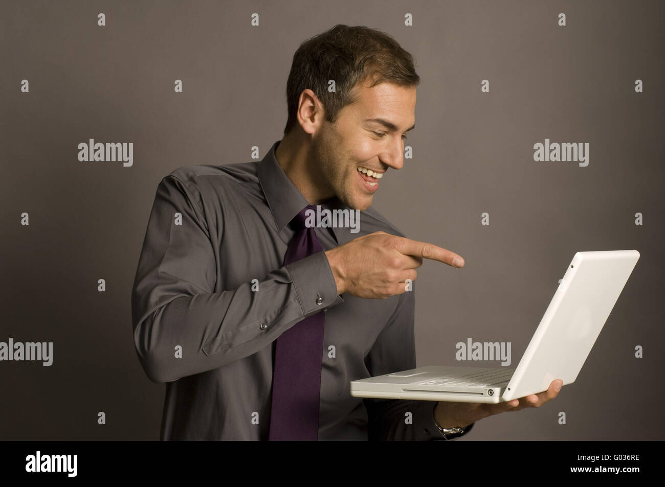 man with laptop Stock Photo - Alamy