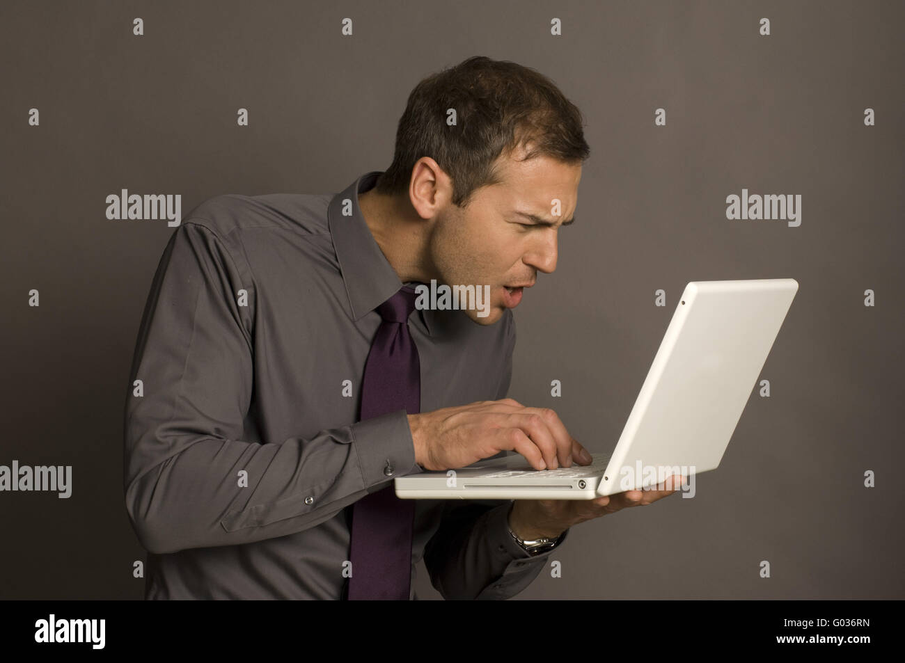 man and laptop Stock Photo - Alamy