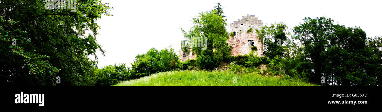 Ruins in the Woods Stock Photo - Alamy