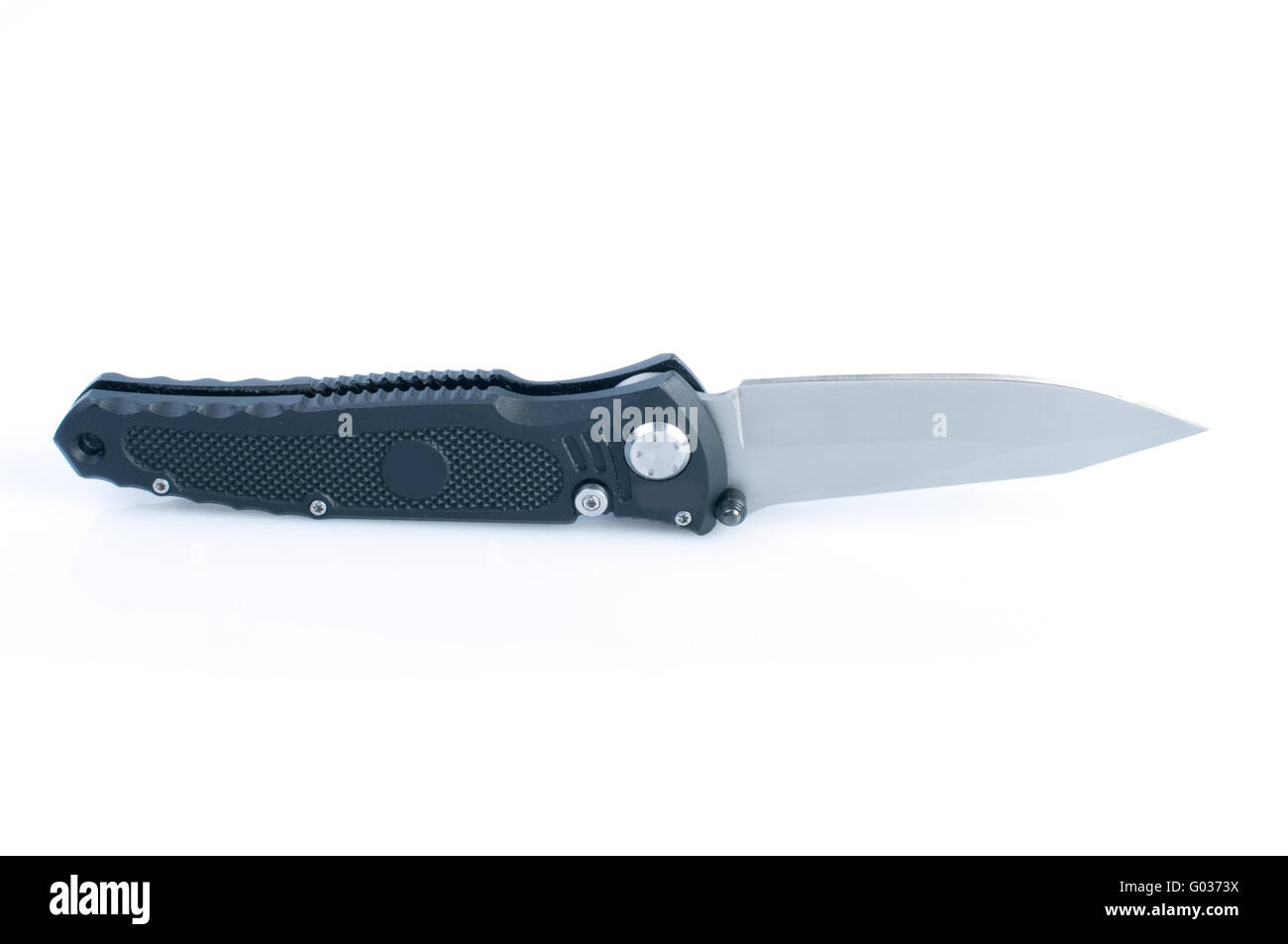 Pocket folder knifen on white background Stock Photo - Alamy