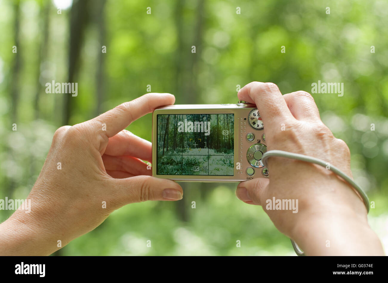 The digital camera in a hand Stock Photo - Alamy
