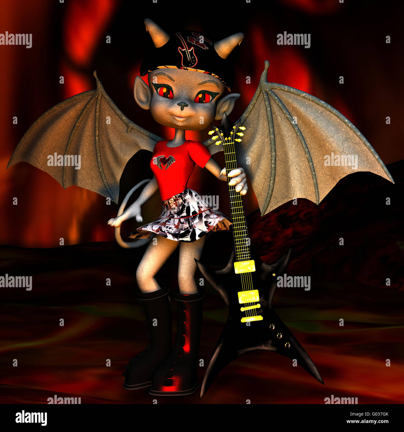 Little Cookie Demon Rocker Stock Photo - Alamy