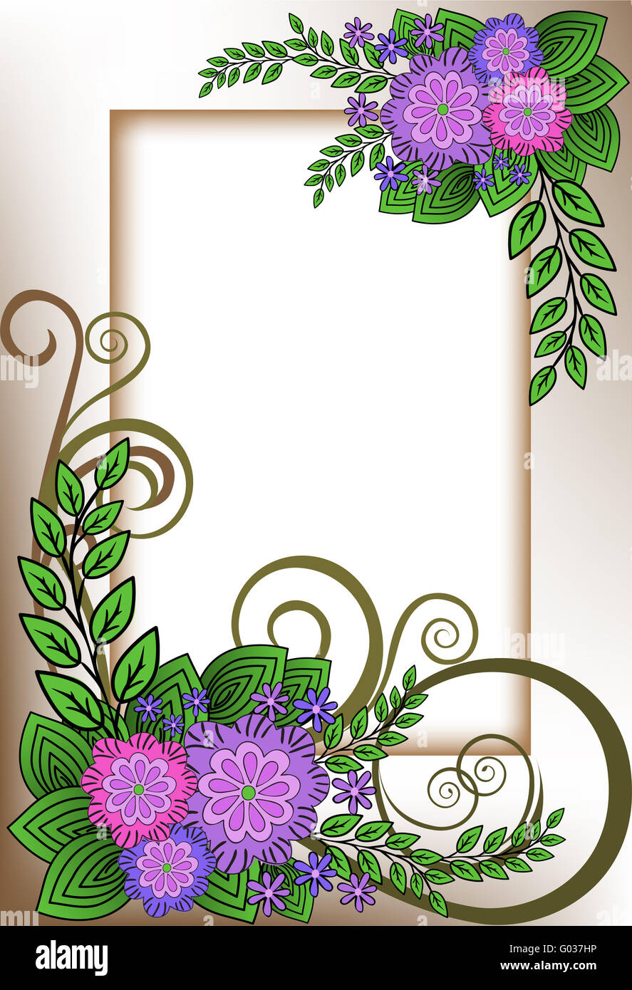 beautiful vertical frame of the lilac flower compo Stock Photo - Alamy