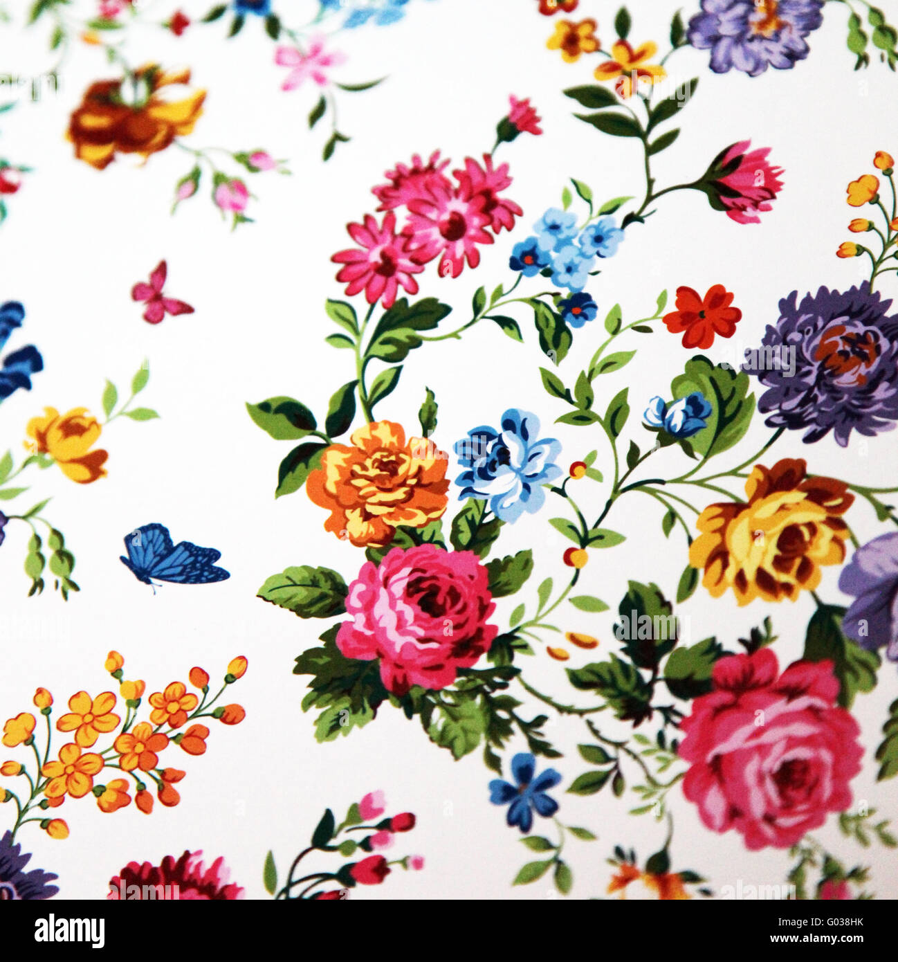 floral background with different flowers - square Stock Photo - Alamy