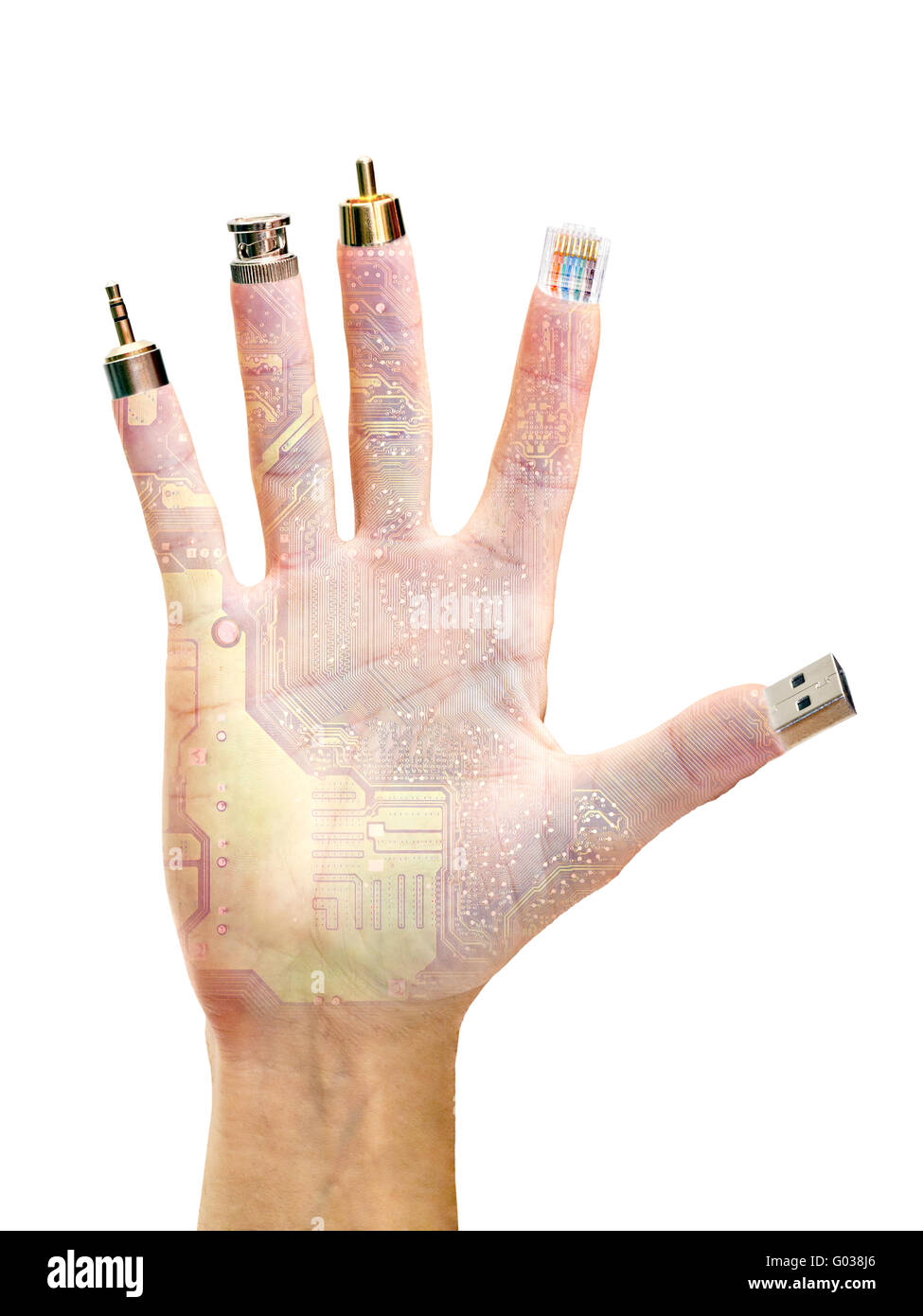 hand with computer terminals at Your Fingertips Stock Photo - Alamy