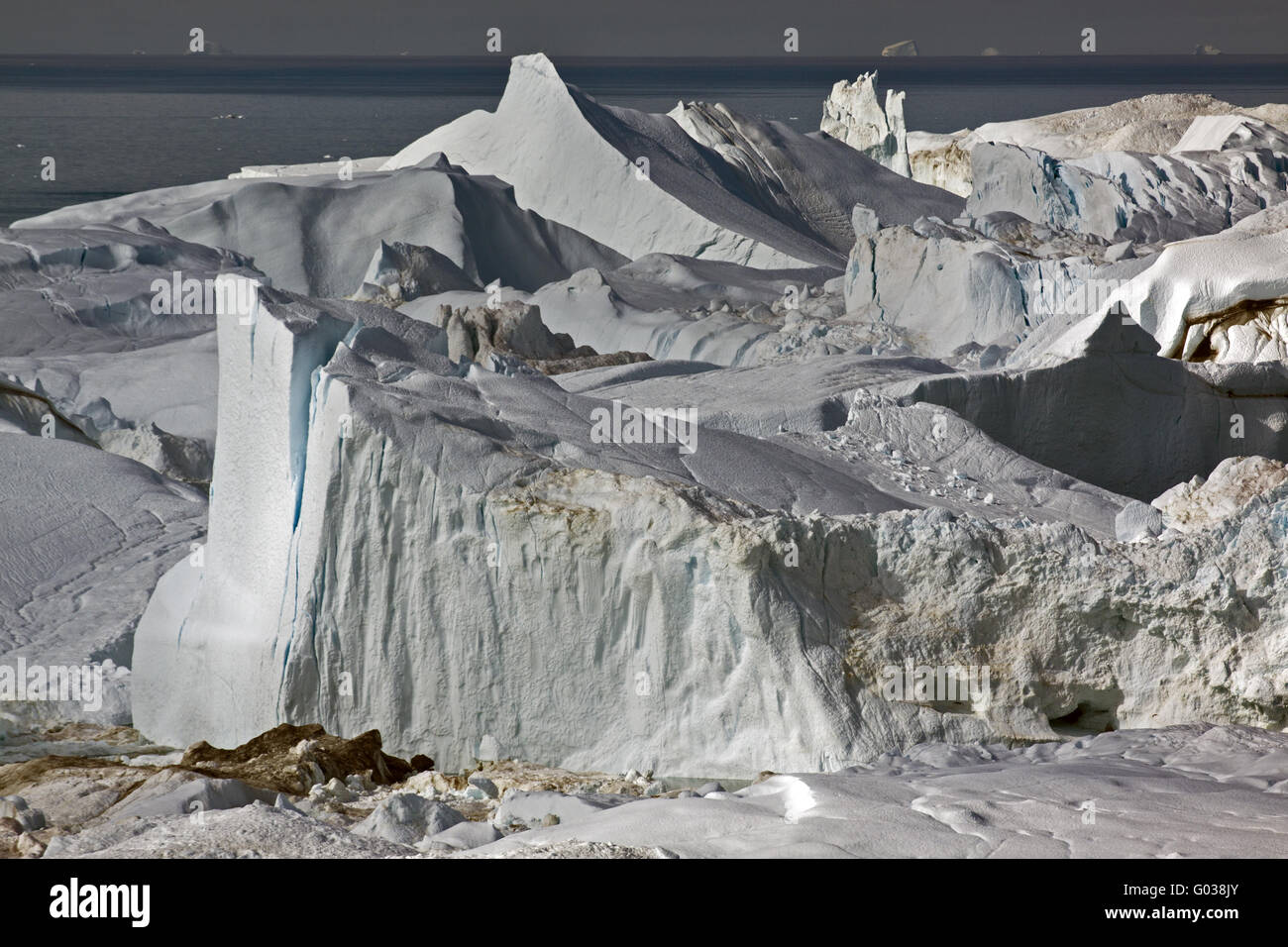 Floating Icebergs in Ilulissat Icefjord, Greenland Stock Photo - Alamy