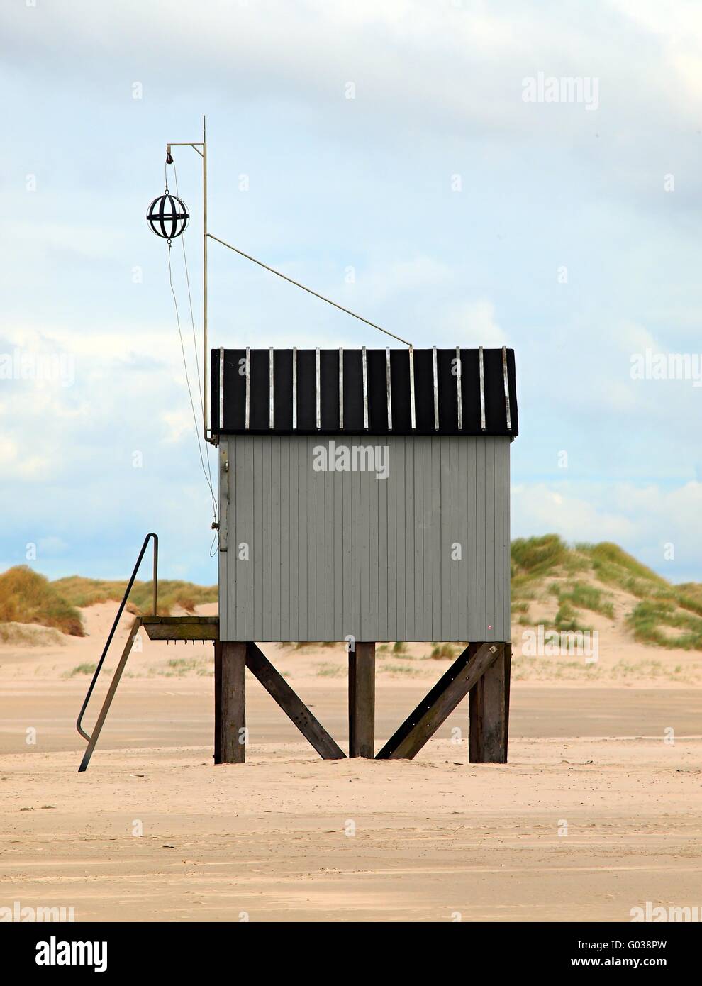 Shed on the beach Stock Photo - Alamy