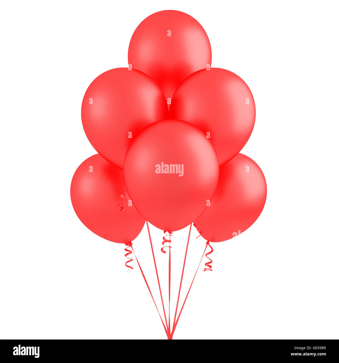 Red flying balloons Stock Photo - Alamy