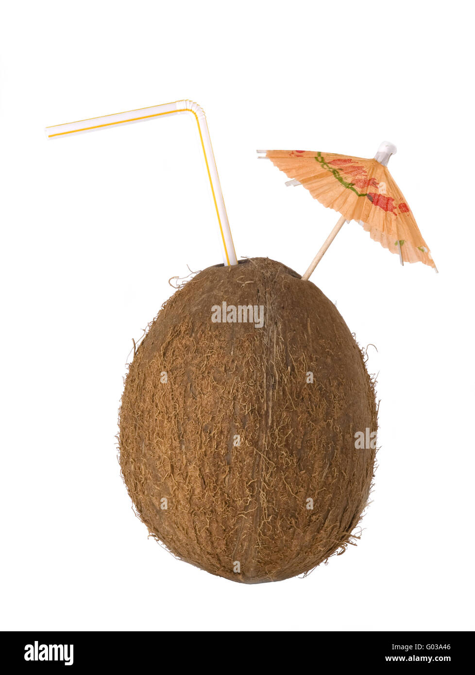 Nut milk straw umbrella Cut Out Stock Images & Pictures - Alamy