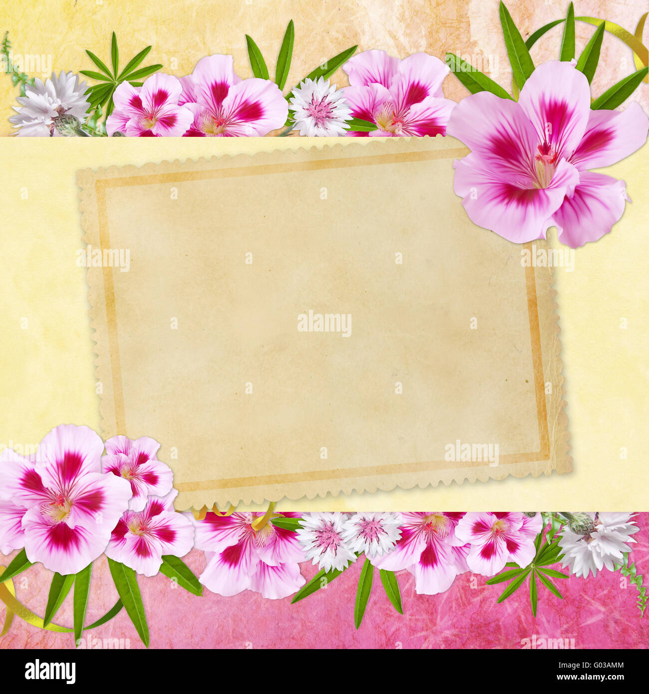 Framework for invitation or congratulation Stock Photo - Alamy