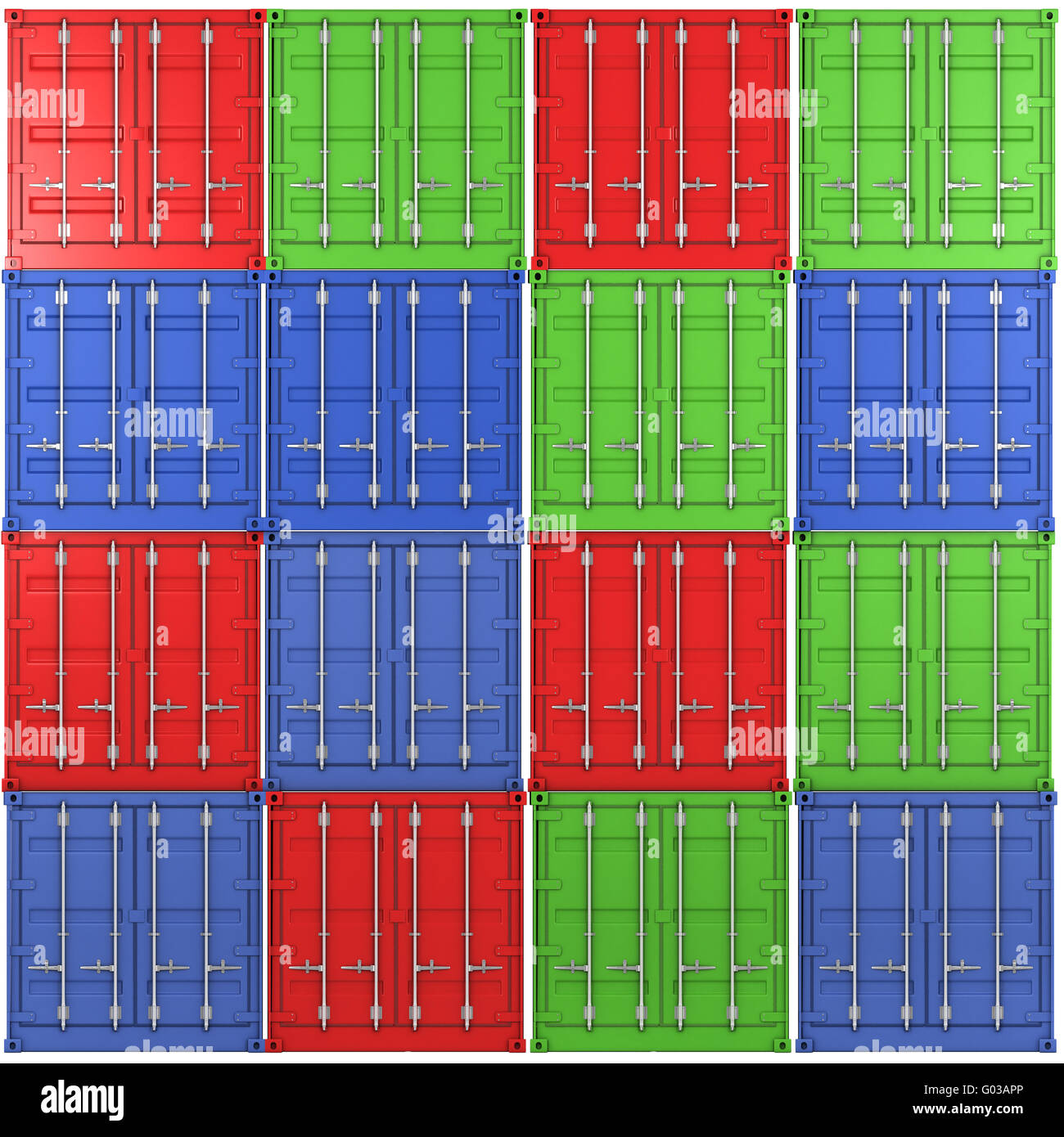 Background of multiple color freight containers Stock Photo - Alamy