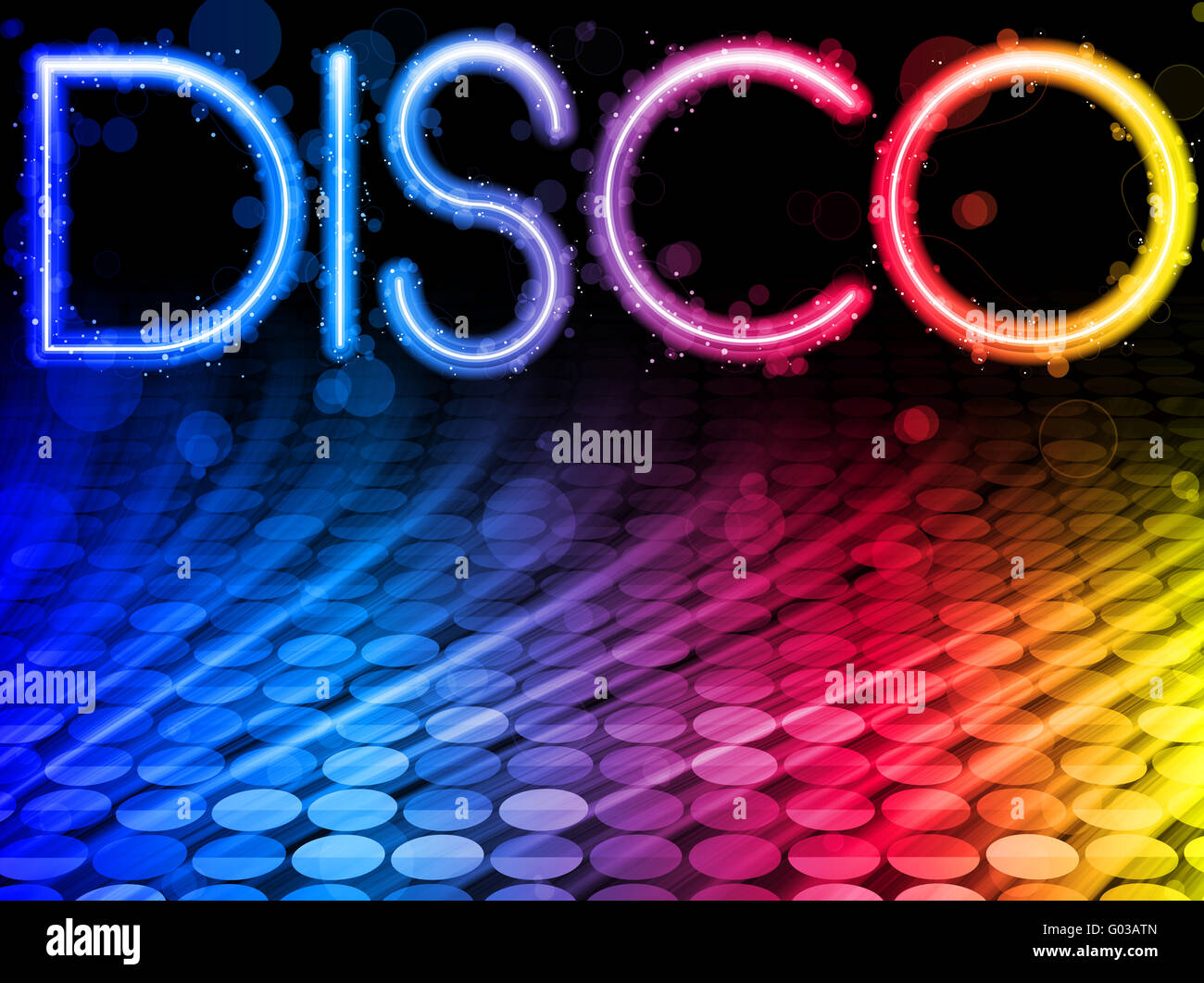 Disco Abstract Colorful Waves on Black Background Stock Photo - Alamy