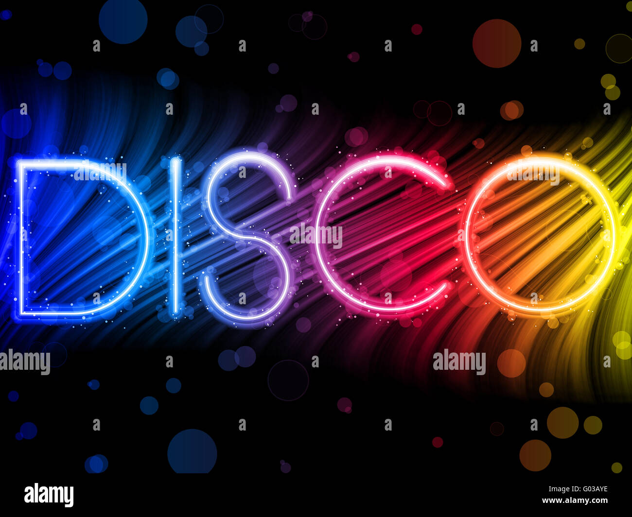 Disco Abstract Colorful Waves on Black Background Stock Photo - Alamy