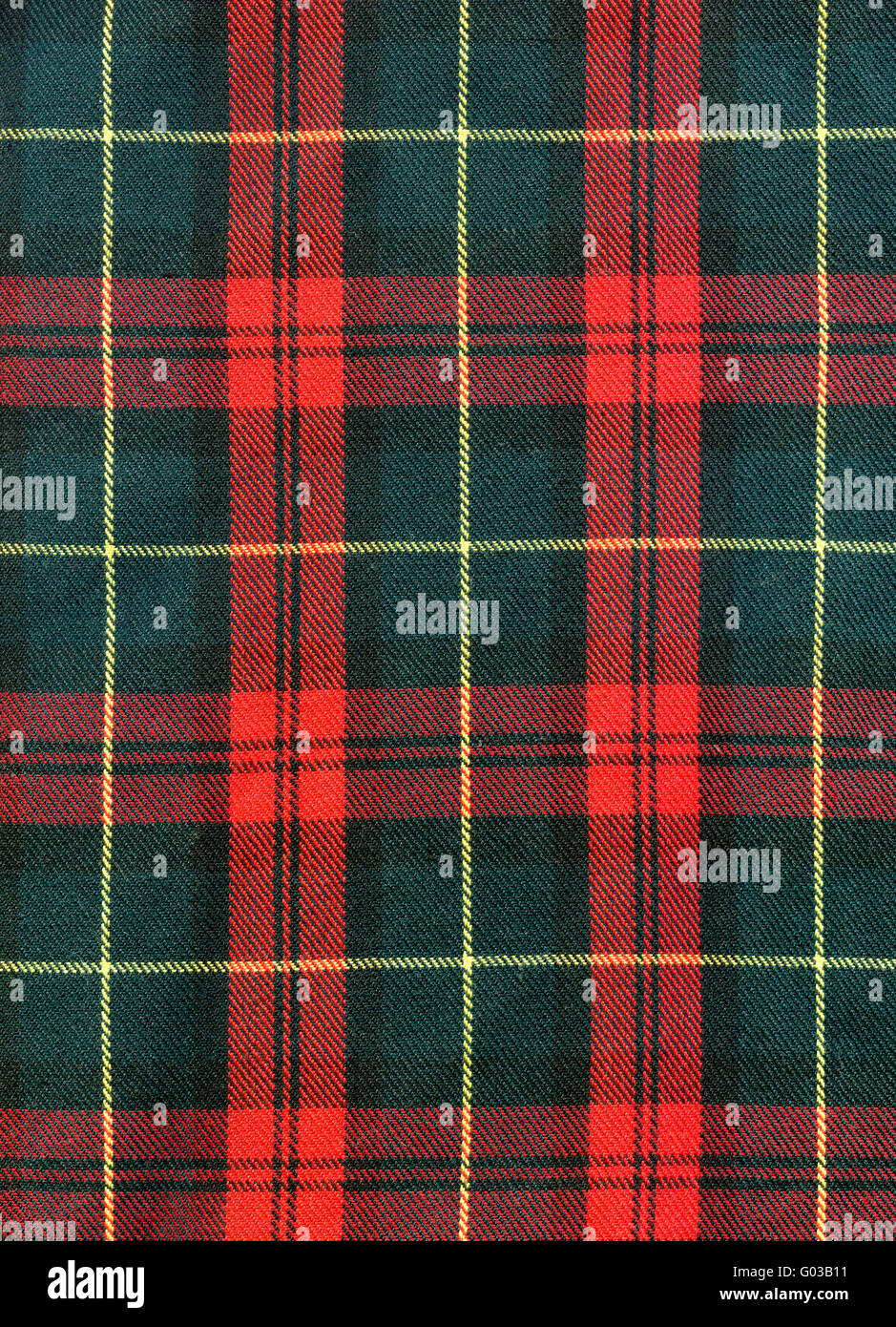 Close-up of traditional scottish checked material Stock Photo - Alamy